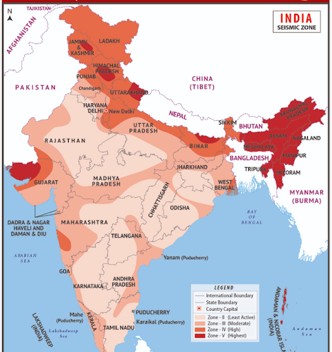 Earthquake Zones in India – Track2Training