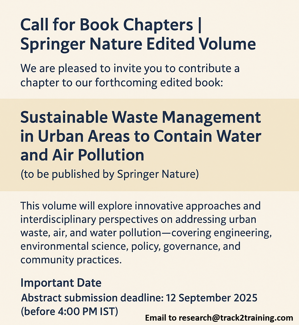 Call for Abstracts for Edited Book Chapters – Track2Training